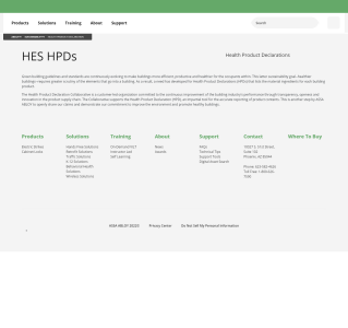 Health Product Declaration | HES