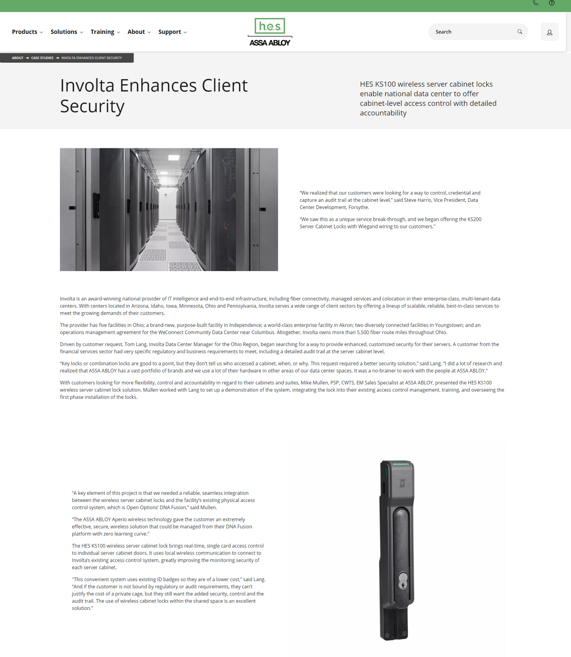 Involta Enhances Client Security | HES